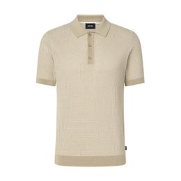 JOOP! Poloshirt JOOP "Brianoro", Herren, Gr. L, light beige, Strick, Obermaterial: 100% Baumwolle, unifarben, normal normal, Rundhals, eingesetzt B&uuml;ndchen, Shirts, Regular fit mit Polokragen