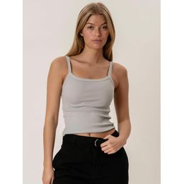 Funktionstop ITS MAY "ITS MAY Top Alba", Damen, Gr. XS/S, grau (light grau), Obermaterial: 95% Baumwolle, 5% Elasthan, Tops