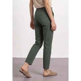 Chinohose Street One, Damen, Gr. 36, L&auml;nge 28, gr&uuml;n (cilantro gr&uuml;n (l&auml;nge 28)), Web, Obermaterial: 66% Baumwolle, 30% Polyester, 4% Elasthan, unifarben, slim fit lang, Hosen Chinohose, Slim Leg Chino mit Elastikbund