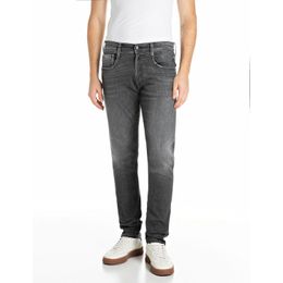 Slim-fit-Jeans Replay "Anbass Superstretch", Herren, Gr. 29, L&auml;nge 30, medium grau c096, Denim/Jeans, Obermaterial: 99% Baumwolle, 1% Elasthan, slim fit lang, Jeans Slim-fit-Jeans, elastisch