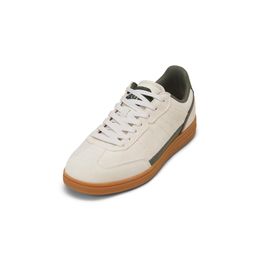 Marc O'Polo Sneaker MARC O'POLO "aus weichem Veloursleder", Herren, Gr. 40, wei&szlig; (sanftes wei&szlig;), Obermaterial: 100% Leder, unifarben, Schuhe Sneaker