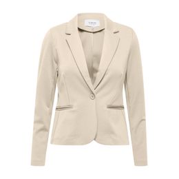 Blusenblazer B.Young "Blazer RIZETTA", Damen, Gr. 40, blau (doeskin), Obermaterial: 74% Polyester PES. 22% Viskose CV. 4% Elasthan EL., Blazer Blusenblazer