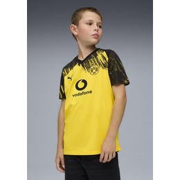 Fu&szlig;balltrikot Puma "BVB HOME JERSEY REPLICA JR WITH SPONSOR", M&auml;dchen, Gr. 128, faster gelb, Puma schwarz, Web, Obermaterial: 100% Polyester, regular fit, Trikots Fu&szlig;balltrikot, f&uuml;r Fu&szlig;ball, aus Polyester, ohne Kapuze, sportlicher Stil