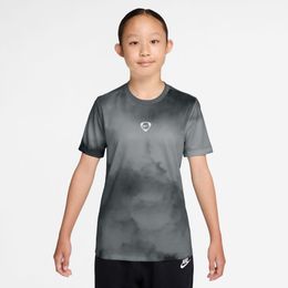 Fu&szlig;balltrikot Nike "K NK DF ACD+ SS TOP GX AOP", M&auml;dchen, Gr. L, grau (schwarz, smoke grau, wei&szlig;), Obermaterial: 100% Polyester, Trikots Fu&szlig;balltrikot