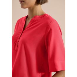 Schlupfbluse Cecil, Damen, Gr. L (42), coral, Web, Obermaterial: 100% Viskose, figurumspielend h&uuml;ftbedeckend, V-Ausschnitt, Blusen Schlupfbluse, Elastischer Saum