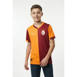 Fu&szlig;balltrikot Puma "GSK HOME JERSEY REPLICA JR W/O SPONSOR WITH STAR", M&auml;dchen, Gr. 128, rot rhythm, intense orange, Obermaterial: 100% Polyester, mehrfarbig, regular fit normal, V-Ausschnitt, Trikots Fu&szlig;balltrikot, f&uuml;r Fu&szlig;ball, Kurzarm, mit V-Ausschnitt, Regular Fit