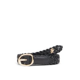 Flechtg&uuml;rtel Tommy Hilfiger "TH SCULPT 2.0 WOVEN", Damen, Gr. 90, schwarz, Rindsleder, unifarben, G&uuml;rtel, aus echtem Leder