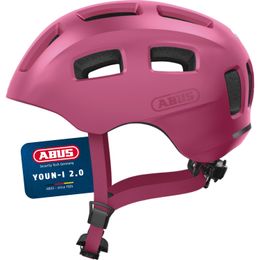 Fahrradhelm Abus "YOUN-I 2.0" Gr. M, rot (mono rot), Helme, M Kopfumfang: 52cm - 57cm
