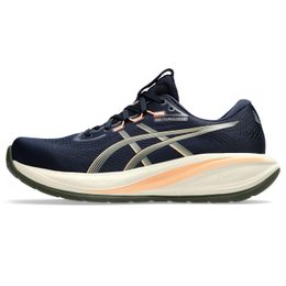 Laufschuh asics "GEL-CUMULUS 28", Herren, Gr. 42,5, midnight, khaki gr&uuml;n, Synthetik, Schuhe Laufschuh, mit PureGEL D&auml;mpfung, mit FF BLAST MAX Mittelsohlen-Foam