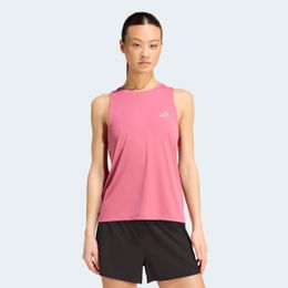 Lauftop adidas Performance "RUN ESS TANK W", Damen, Gr. L, dual magenta, Obermaterial: 100% Polyester, Rundhals, Tops