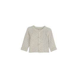 Marc O'Polo Cardigan MARC O'POLO "aus softer Bio-Baumwolle", M&auml;dchen, Gr. 62, beige (greige meliert), Obermaterial: 100% Baumwolle, unifarben, regular fit, Rundhals, Strickjacken