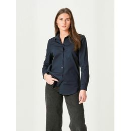 Blusentop TEESHOPPEN "TEESHOPPEN Shirt Ida", Damen, Gr. L, navy, Obermaterial: 97% Baumwolle, 3% Elasthan, Blusen Blusentop