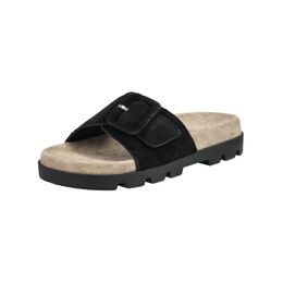 Pantolette Rohde "Rohde Pantoletten Veloursleder", Damen, Gr. 37, schwarz, Veloursleder, Schuhe Pantolette