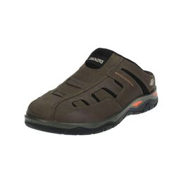 Pantolette Dockers by Gerli "Dockers by Gerli Pantoletten Nubukleder", Herren, Gr. 41, olive, Nubukleder, Schuhe Pantolette
