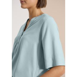 Schlupfbluse Cecil, Damen, Gr. L (42), crystal mint, Web, Obermaterial: 100% Viskose, figurumspielend h&uuml;ftbedeckend, V-Ausschnitt, Blusen Schlupfbluse, Elastischer Saum