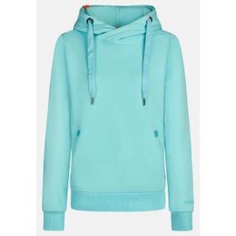 Kapuzenpullover SALZHAUT "Hoodie S&Uuml;NN", Damen, Gr. L, blau (aqua), Obermaterial: 55% Baumwolle CO. 45% Polyester PES., Pullover Kapuzenpullover