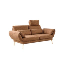 KAWOLA SOFA HOLLY Braun Flachgewebe