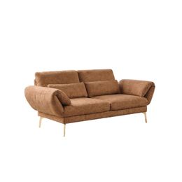 KAWOLA SOFA HOLLY Braun Flachgewebe