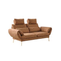 KAWOLA SOFA HOLLY Braun Flachgewebe