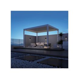 Weide E-Deluxe elektrische Pergola mit LED Voll Aluminium 3 x 4 M motorisiertes Lamellendach wei&szlig;?