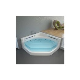 Home Deluxe Whirlpool Badewanne mit Lichttherapie PACIFICO - 150 x 150 cm