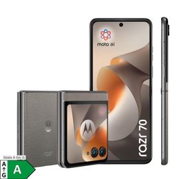 Motorola razr 70 8GB + 256GB PANTONE&reg; Hematite Smartphone (6,9 Zoll, 50 MP, 4.800-mAh, Octa-Core, Fingerabdrucksensor, Gesichtserkennung, gr&uuml;n)