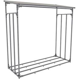 CLP Kaminholzunterstand Ruston Aluminium I Kaminholzregal Anthrazit I Holzlager Aus Aluminium I Feuerholzregal F&uuml;r Au&szlig;en