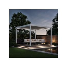 Weide E-Deluxe elektrische Pergola Voll-Aluminium 3,6x4m mit Lamellendach wei&szlig;?