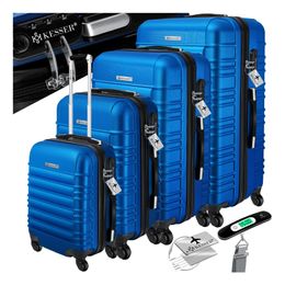 Kesser&reg; 4tlg. Hartschalenkofferset Hartschalenkoffer Reisekoffer Set Reisekofferset Trolley Koffer Inkl. Kofferwaage + Gep&auml;ckanh&auml;nger Rollkoffer Schloss 4 Rollen ABS-Hartschale Teleskopgriff S-M-L-XL