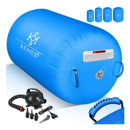Kesser&reg; Aufblasbare Air Roll Airtrack, Gymnastik-Rolle inkl. Tragetasche & elektr. Luftpumpe Barrel Gymnastik Tumbling Yoga Gymnastik Rolle Gymnastikmatte, Fitnessrolle