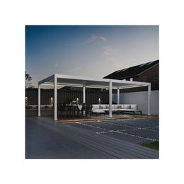 Weide E-Deluxe Plus elektrische Pergola Voll-Aluminium 4x8m mit Lamellendach wei&szlig;?