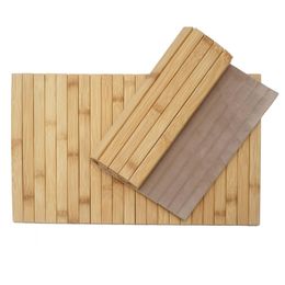 2-teiliges Tischset MCW-E72, Platzdeckchen Tischmatte Platzset, Bambus abwaschbar flexibel 45x30cm