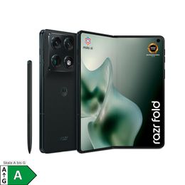 Motorola razr fold 16GB + 512GB PANTONE&reg; Blackened Blue Smartphone (8,09 Zoll, 50 MP, Triple-Kamera, 6.000-mAh, Octa-Core, Fingerabdrucksensor, Gesichtserkennung, faltbar, Blau)