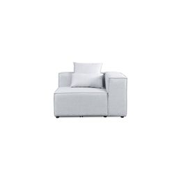 Home Deluxe Modulares Sofa Rechtes Ecksofa VERONA - 120 x 70 cm Hellgrau