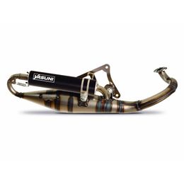 Auspuff Yasuni R-PRO schwarz f&uuml;r Peugeot liegend, Ludix, Vicacity, Derbi Hunter