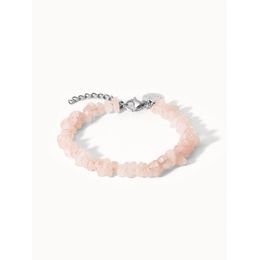 PURELEI Rosenquarz Armband, verstellbare L&auml;nge