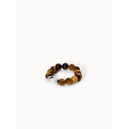 PURELEI Anxiety Tiger&lsquo;s Eye Pearl Ring mit Perle