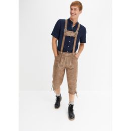 bonprix Regular Fit Trachtenhose aus Lederimitat, braun, Gr.66, Sch&ouml;ne Trachten-Kniebundhose aus LederimitatLederimitat