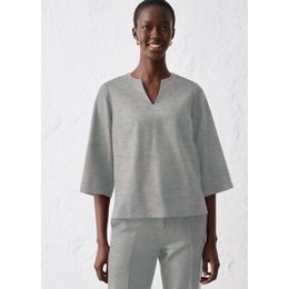 bonprix Tunika mit Wolle, grau, Gr.48, zeitlose Premium Tunika mit Woll-Anteil, aus Wolle