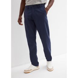 bonprix Chinohose aus Leinen-Mix in Regular Fit, blau, Gr.54, Klassische Leinenhose - F&uuml;r den bequemen smart-casual-Look, aus Leinen