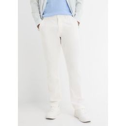bonprix Chinohose aus Leinen-Mix in Regular Fit, wei&szlig;, Gr.54, Klassische Leinenhose - F&uuml;r den bequemen smart-casual-Look, aus Leinen