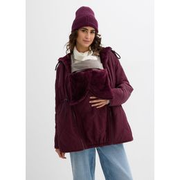 bonprix 6-in-1 kuschelige Umstands- und Tragejacke zum Wenden, rot, Gr.44, Wendejacke f&uuml;r die Schwangerschaft und danach mit Trageeinsatz