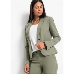 bonprix Blazer mit Paspeltaschen Petite, gr&uuml;n, Gr.36, Eleganter Blazer in Petite-Gr&ouml;&szlig;e.