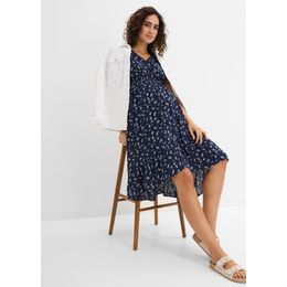 bonprix 2-in-1 Umstands- und Stillkleid aus Viskose- Crepe, blau, Gr.42, Sommerkleid f&uuml;r die Schwangerschaft und Stillzeit