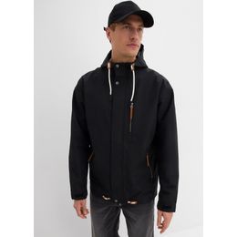 bonprix Wasserdichte Funktions-Jacke, schwarz, Gr.58, moderne Herren-Jacke mit Funktion
