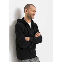 bonprix Kapuzen-Sweatjacke (2er Pack), grau, Gr.68/70 (4XL), Moderne Kapuzen-Sweatjacke mit recyceltem Polyester im 2er Pack, grau meliert: 70% Baumwolle