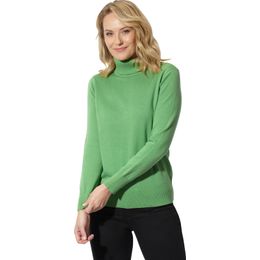 Damen Rollkragenpullover mit Rippb&uuml;ndchen apfel, Gr&ouml;&szlig;e 38