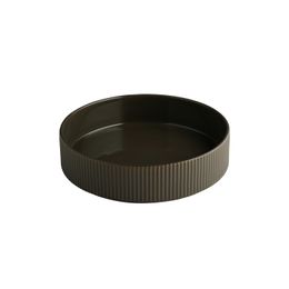 Schale APS "THE GRID", braun, B:23cm H:6cm T:23cm &Oslash;:23cm, Porzellan, Sch&uuml;sseln, Schale, Porzellan, stapelbar