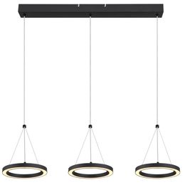 Globo LIGHTING H&auml;ngeleuchte "GRENVIX", schwarz matt, 1, H: 120cm, 1 Stk., Leuchten, H&auml;ngeleuchte Schwarz, Opal, 3 Helligkeitsstufen, LED 36W, H&auml;ngeleuchte