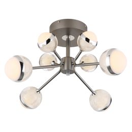 Globo LIGHTING LED Deckenleuchte "UNTSY", titanfarben geb&uuml;rstet, 1 Stk., Leuchten, Deckenlampe/Wohnzimmer/Schlafzimmer/modern, LED Deckenleuchte